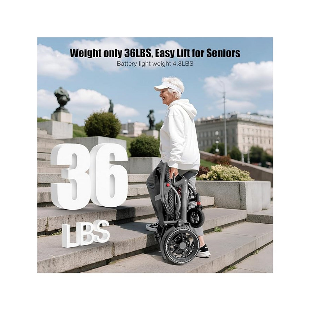 Foldable Adult Electric Power Wheelchair | 500W Brushless Motor, 350lb ...
