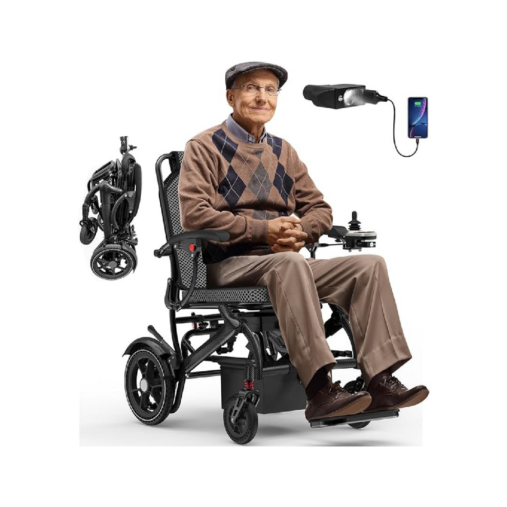 Foldable Adult Electric Power Wheelchair | 500W Brushless Motor, 350lb ...